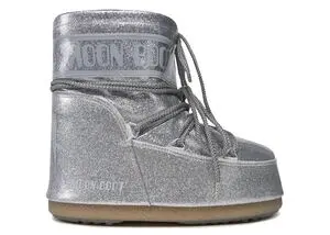 Moon Boot Icon Glitter Low Boots - Silver