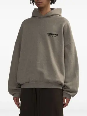 Fear Of God Logo-print Hoodie - Grey