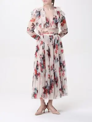 Philosophy Di Lorenzo Serafini Floral Print Ruffled Blouse - Beige