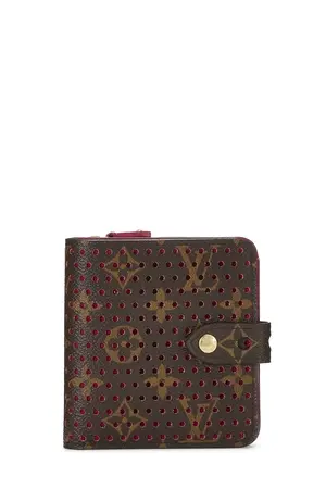 LOUIS VUITTON Monogram Canvas Perforated Zippy Compact Wallet - Pink