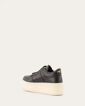 Prada Downtown Leather Platform Sneakers