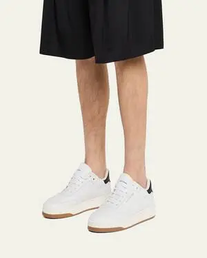 Saint Laurent Sl/61 Leather Low-top Sneakers - White/black