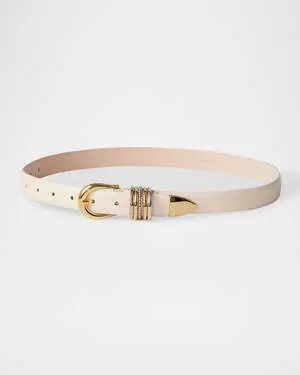 DEHANCHE Dehanche Hollyhock Embellished Leather Belt Hollyhock Mm Jewel