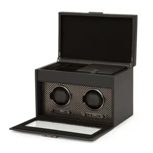Wolf Axis Double Watch Winder With Storage