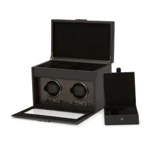 Wolf Axis Double Watch Winder With Storage