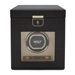 Wolf Palermo Single Watch Winder - Black Anthracite