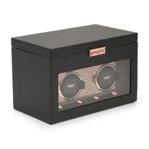 Wolf Axis Double Watch Winder With Storage