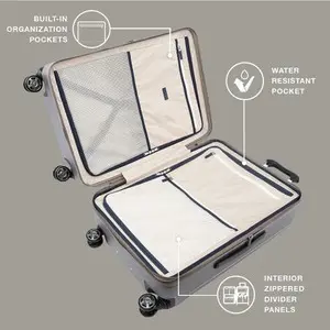TRAVELPRO Platinum Elite Hardside Expandable 25" Medium Checked Spinner Luggage - Metallic Sand