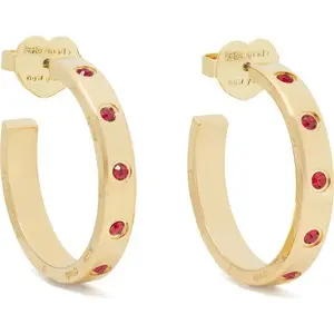 Kate Spade New York Set In Stone Hoop Earrings - Ruby