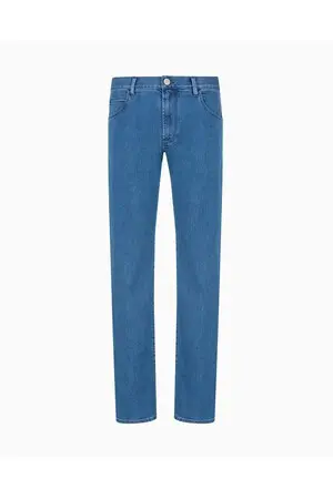 Giorgio Armani Five-pocket Regular-fit Trousers - Blue