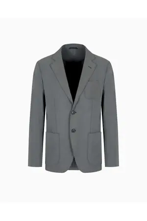 Giorgio Armani Upton Line Washed Silk Jacket - Natural