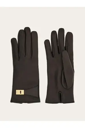 FERRAGAMO Gloves With Buckle - Black