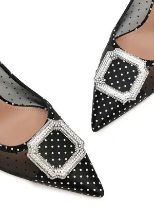 MALONE SOULIERS Monroe 70 Mesh Pumps - Black