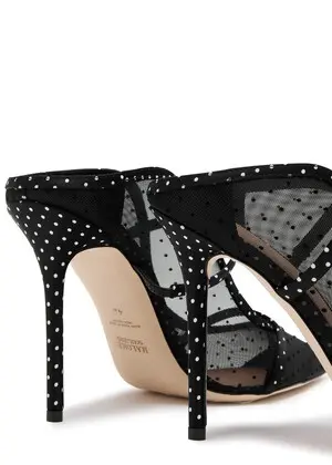 MALONE SOULIERS Maureen 100 Polka-dot Mesh Mules