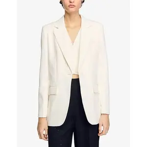 Sandro Notched-lapel Single-breasted Woven Blazer