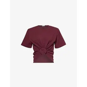 Magda Butrym Stretch-cotton T-shirt With Rose Appliqu