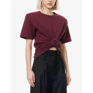 Magda Butrym Stretch-cotton T-shirt With Rose Appliqu