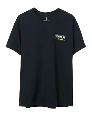 Junk Food Clothing Busch Light Stain Glass Flea Market Tee - Black
