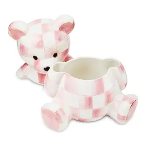MACKENZIE-CHILDS Rosy Bear Cookie Jar