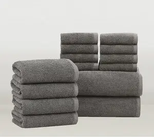 BROOKLYN LOOM Everyday Ribbed 14-piece Towel Se T - One-color