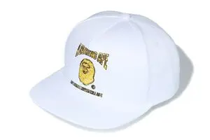 A BATHING APE Snap Back Cap - White