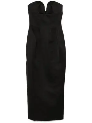 MONOT Satin Corset Maxi Dress