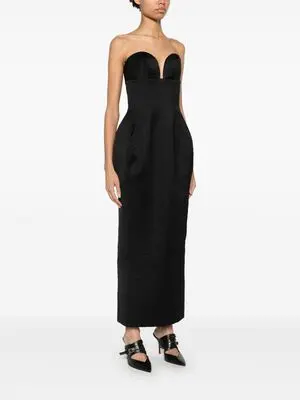 MONOT Satin Corset Maxi Dress