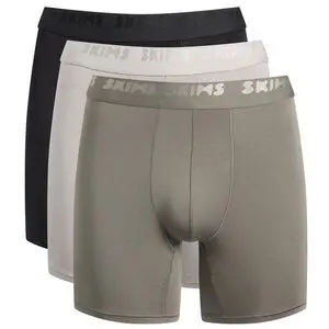 SKIMS Stretch 3 Pack Boxer Brief 5 Inch - Gunmetal Multi