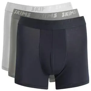 SKIMS Cotton Boxer Brief 3" 3-pack - Gunmetal Multi