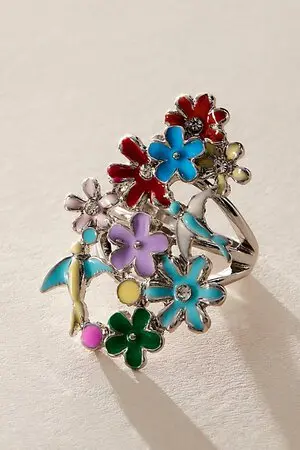 FREE PEOPLE Free People Floral Motif Statement Ring