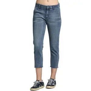 APNY Raw Hem Crop Trouser Jeans
