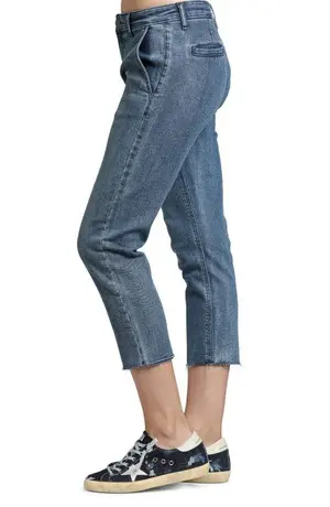 APNY Raw Hem Crop Trouser Jeans