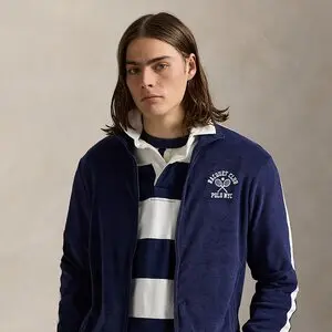 Ralph Lauren Embroidered Terry Track Jacket - Newport Navy