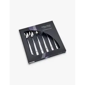 ARTHUR PRICE Willow Stainless-steel Long Drink Spoons Set Of Six - Stainless Steel