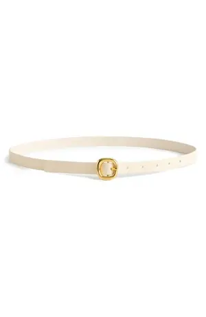 Madewell Madewell Puffy Buckle Leather Belt Ivory