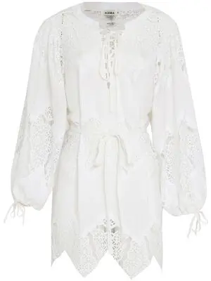 AMIR SLAMA Lace-panelled Dress