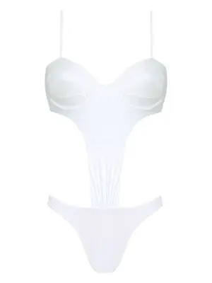 AMIR SLAMA Cut-out One-piece Swimsuit - White
