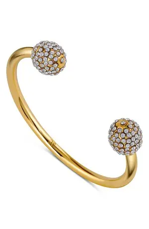 CHRISTINA CARUSO Pavé Ball Cuff Bracelet - 14k Gold