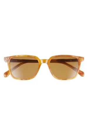 Eyebobs Eyebobs C Suite 50mm Polarized Square Sunglasses Caramel Swirl/brown