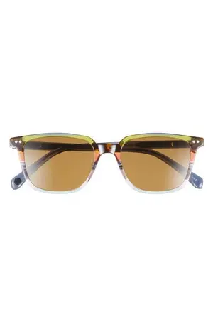 Eyebobs C Suite 50mm Polarized Square Sunglasses - Stripe /blue Grey /brown