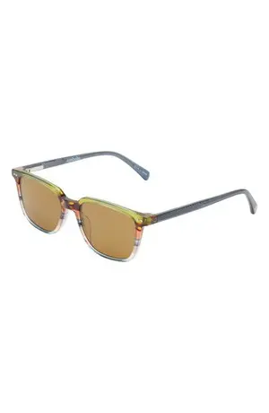 Eyebobs C Suite 50mm Polarized Square Sunglasses - Stripe /blue Grey /brown