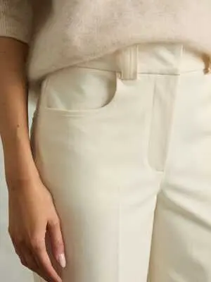REISS Myrtle Twill Culottes Trousers
