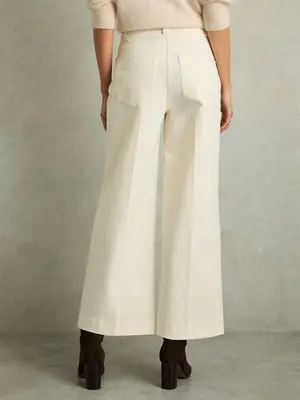 REISS Myrtle Twill Culottes Trousers