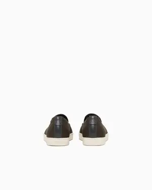 Giorgio Armani Chevron Jacquard Slip-ons - Brown
