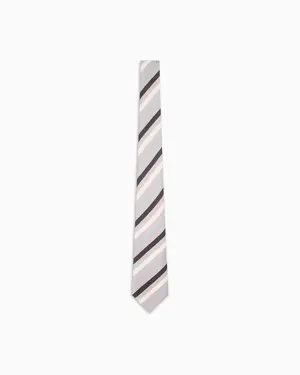 Giorgio Armani Jacquard Silk Neck Tie Beige