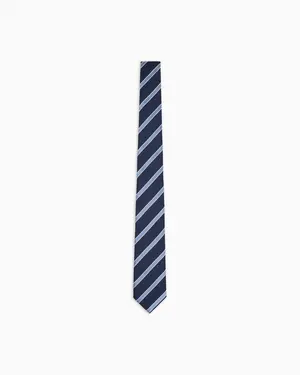 Giorgio Armani Jacquard Silk Neck Tie - Black