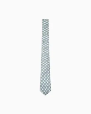 Giorgio Armani Jacquard Silk Neck Tie Green