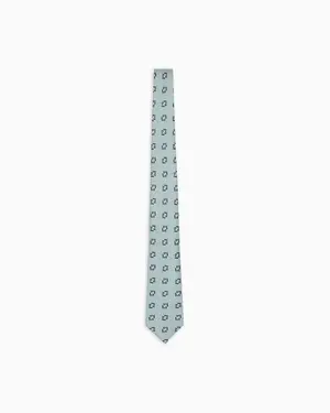 Giorgio Armani Jacquard Silk Neck Tie - Green