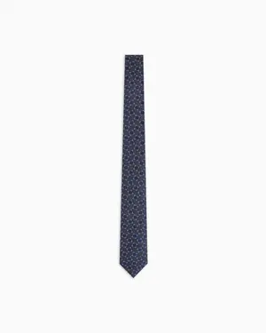 Giorgio Armani Jacquard Silk Neck Tie - Grey
