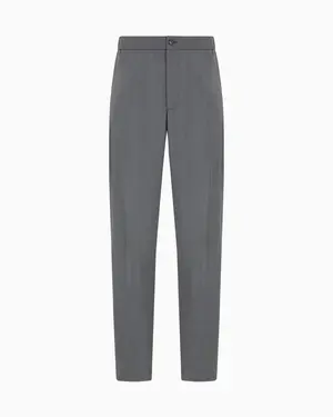 Giorgio Armani Washed Silk-blend Single-pleat Trousers - Grey